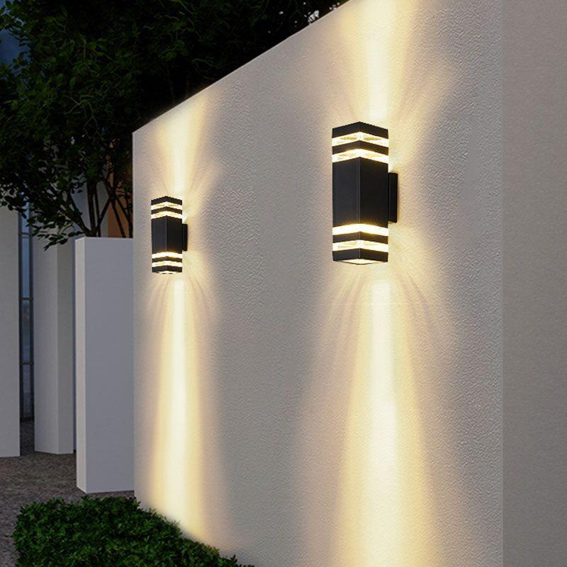 REM Vamose - Outdoor Wall Light Waterproof Up Down Aluminum Garden Light Double Head | Warmly Lights