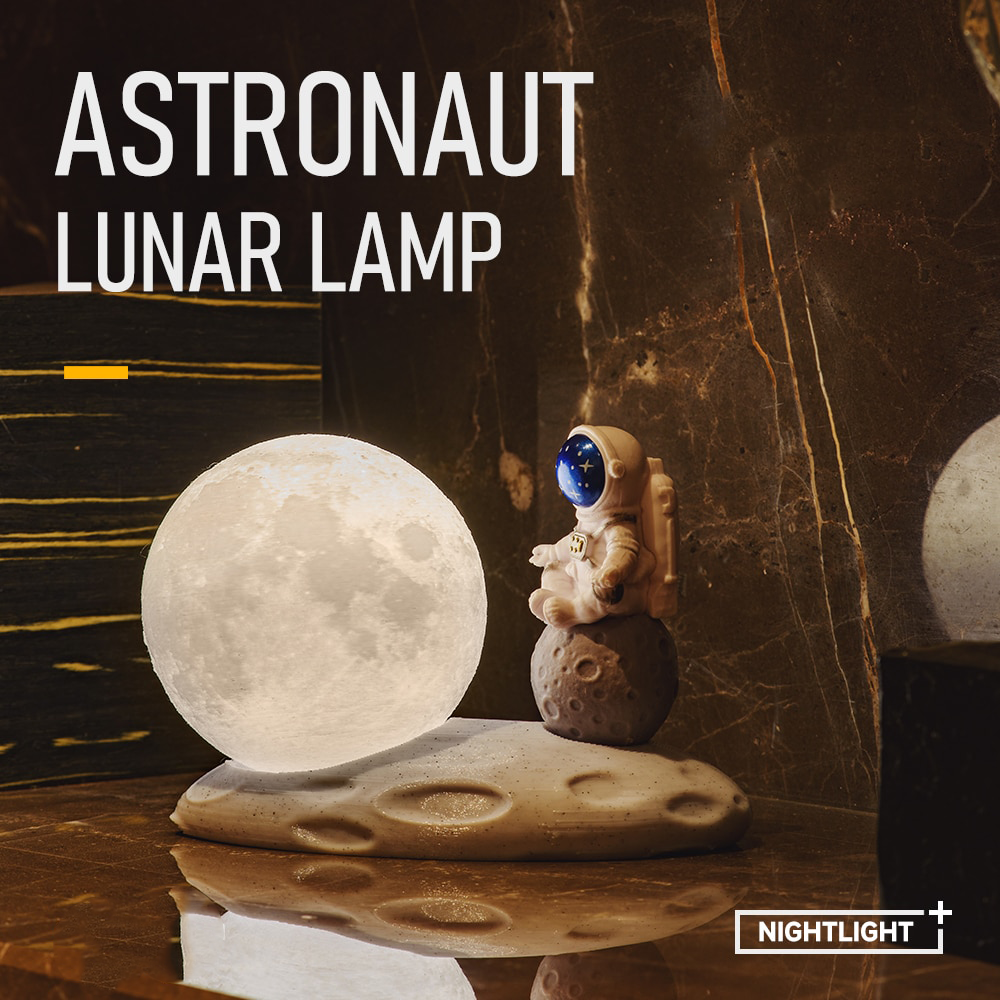 PQ LED Moon Astronaut Night Lights | Warmly Lights
