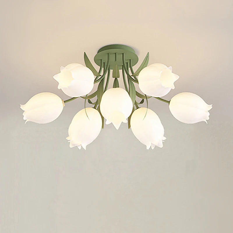 French Cream Style Vintage Countryside Wind Chime Orchid Blossom Ceili ...