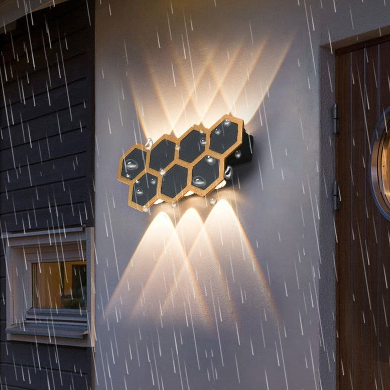 WIN LED Waterproof Hexagonal Outdoor IP65 Wall Light Up And Down Double ...