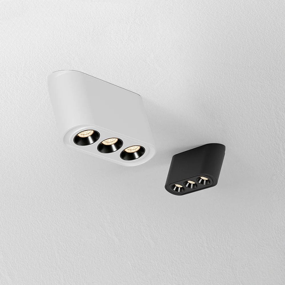 AiS Triple Light LED Magnetic Surface Mounted Ceiling Adjustable Angle ...