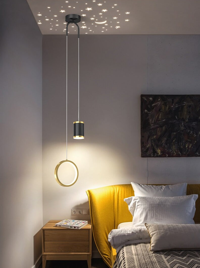 LYF Ceiling Projection Modern LED Pendant Light Hanging Art Decoration ...