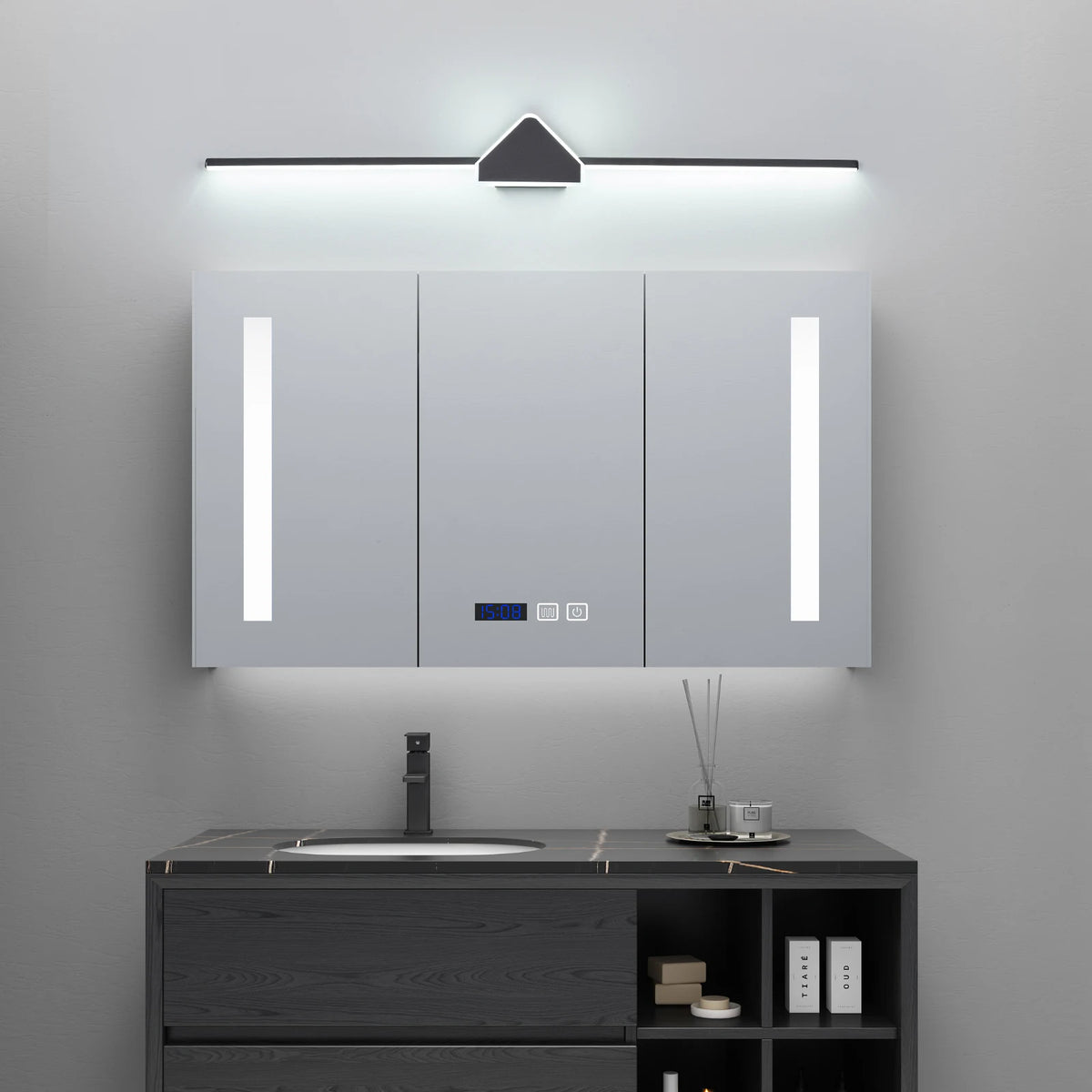 NEO Tanqa Modern Led Mirror Light 70cm 90cm 110cm Wall Mounted | Warmly ...