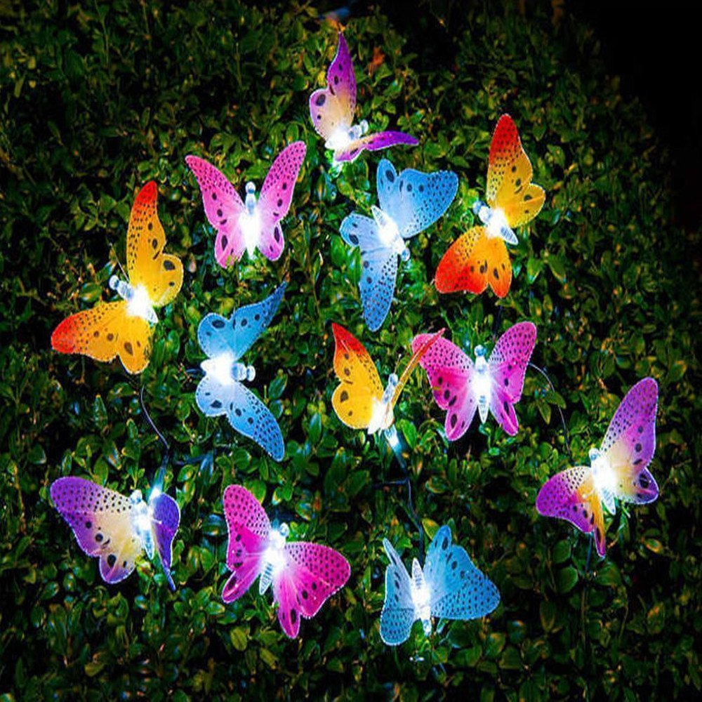 LED Solar Powered Butterfly String Lights | Warmly Lights